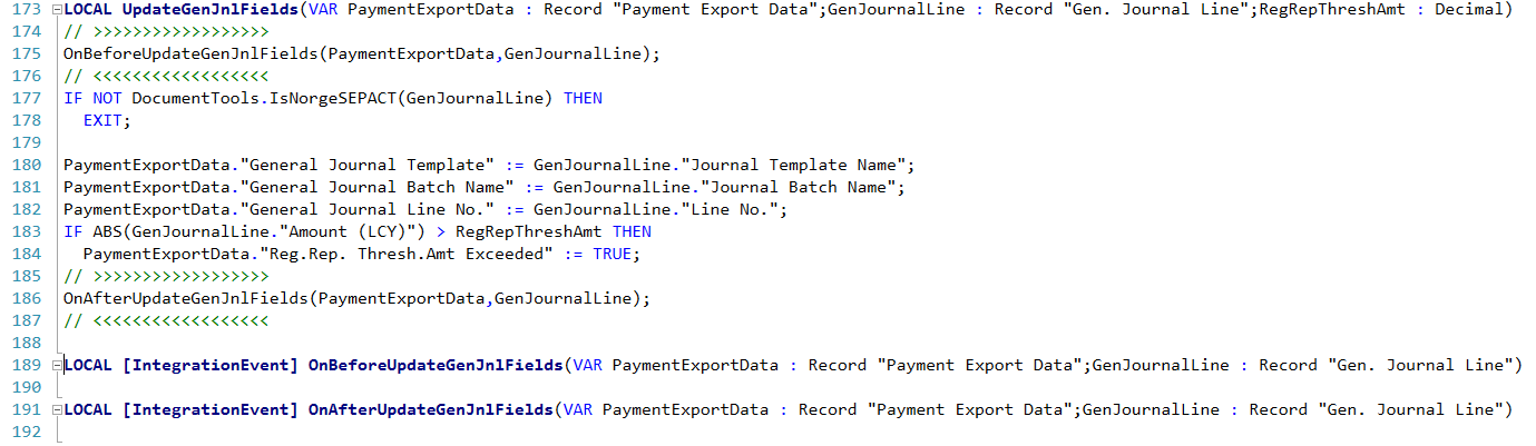 Event Request Codeunit 1221 Sepa Ct Fill Export Buffer Onbeforeonafterupdategenjnlfields
