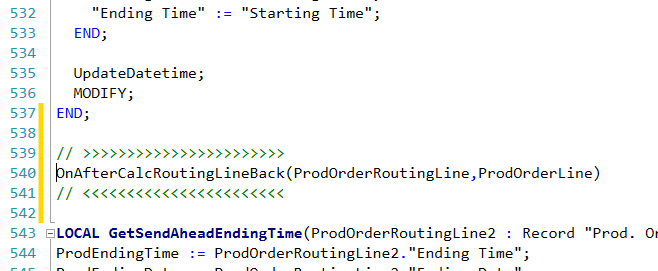 [Event Request] COD 99000774 - OnAfterCalcRoutingLineBack/OnAfterCalcRoutingLineForward · Issue ...