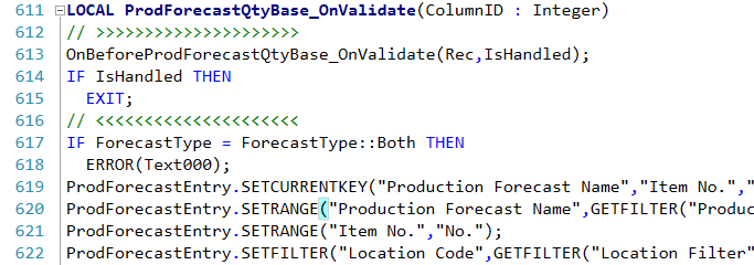 [Event Request] Page 9245 - OnBeforeEnter_BaseQty/OnBeforeProdForecastQtyBase_OnValidate · Issue ...