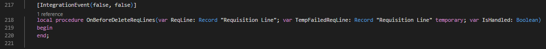 [Event Request] Codeunit 333 - OnBeforeDeleteReqLines · Issue #4537 · microsoft/ALAppExtensions ...