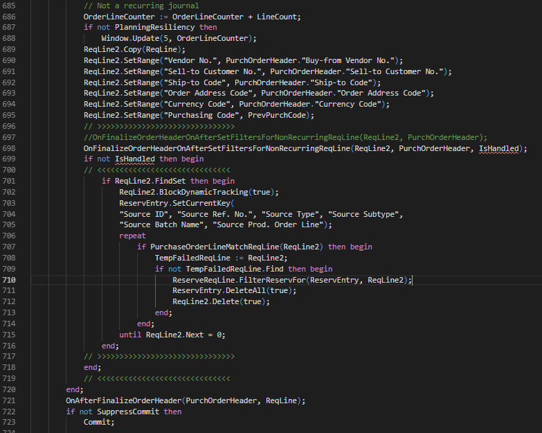 [Event Request] Codeunit 333 - OnFinalizeOrderHeaderOnAfterSetFiltersForNonRecurringReqLine ...