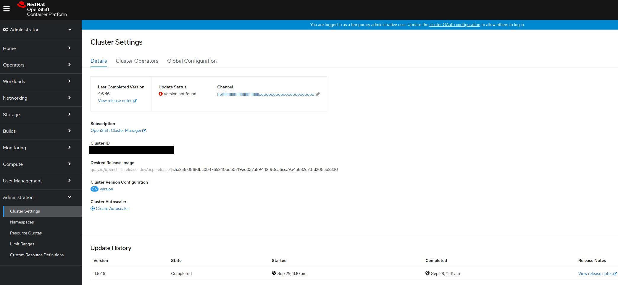 channel can be set to any value using oc cli (OCP 4.6) · Issue #945 ...