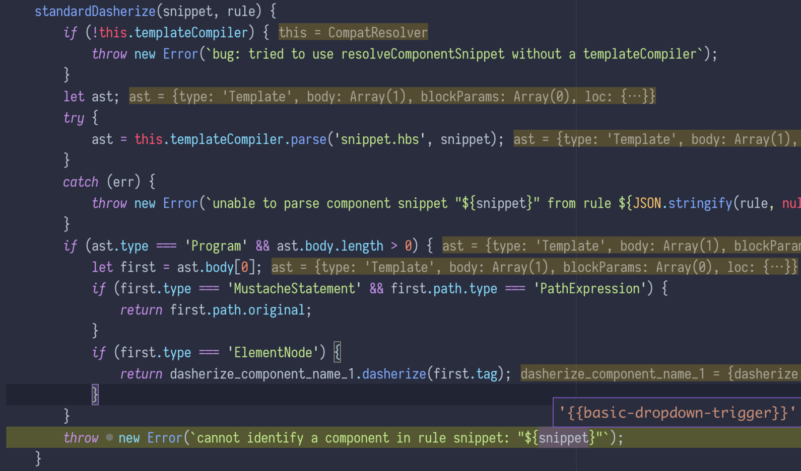 Cannot identify a component in rule snippet · Issue #471 · embroider-build/embroider · GitHub