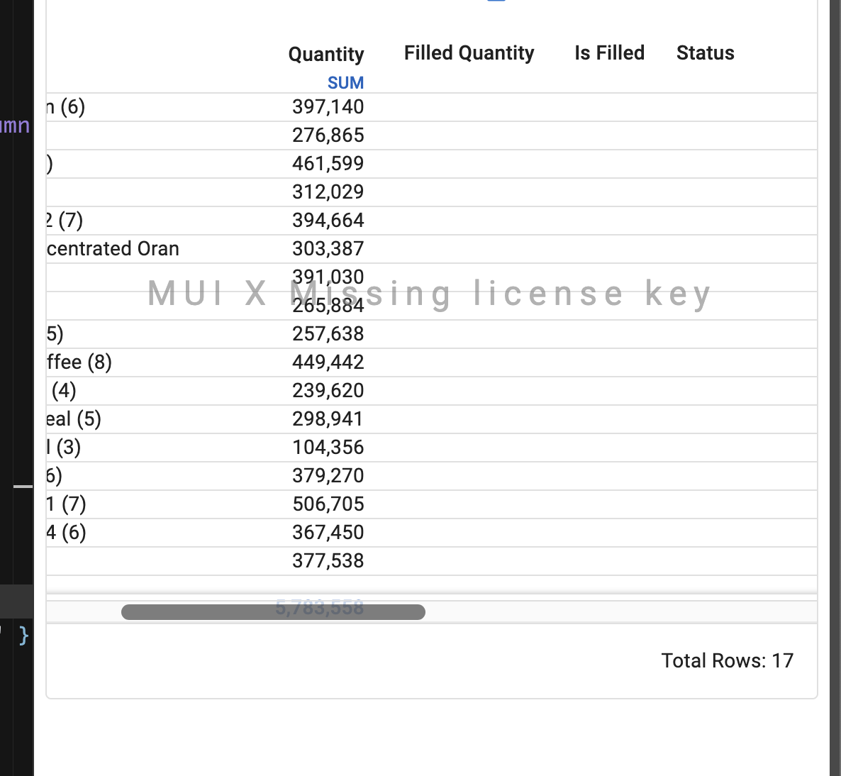 [question] Shift horizontal scrollbar below aggregation pinned row. · Issue #8515 · mui/mui-x ...