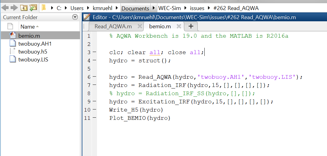 WEC-SIM has something wrong about Loading the AQWA output file · Issue #262 · WEC-Sim/WEC-Sim ...