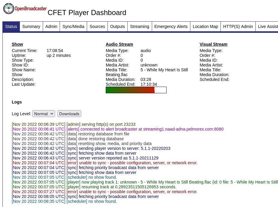 "No show found" bug Fall Back Media doesn't automatically play · Issue #42 · openbroadcaster ...