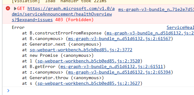 react-m365-services-health - 403 Forbidden when calling MS Graph · Issue #3793 · pnp/sp-dev-fx ...