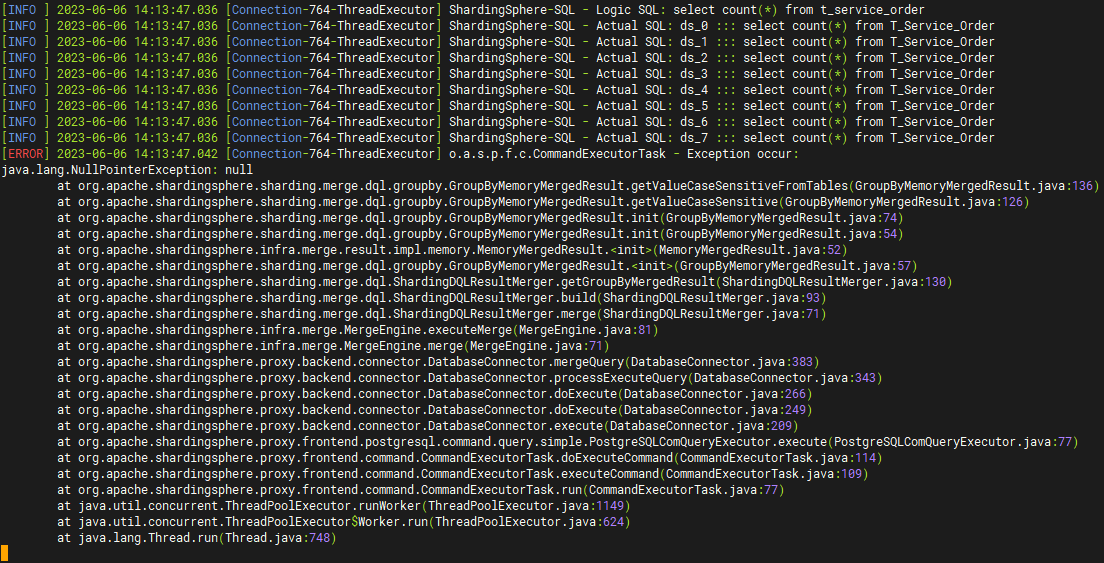 NPE was reported when using count(*) to query sharding table · Issue #26385 · apache ...