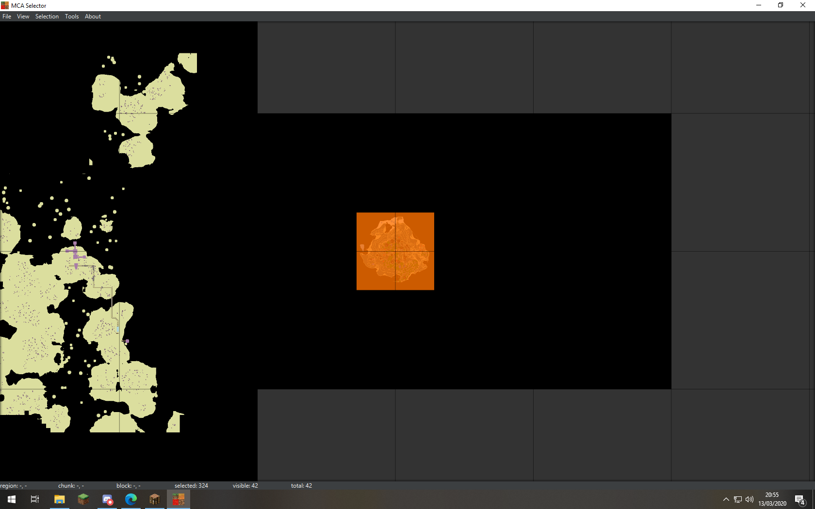 Exporting End spawn chunks causes the whole region to go blank if custom terrain was present ...