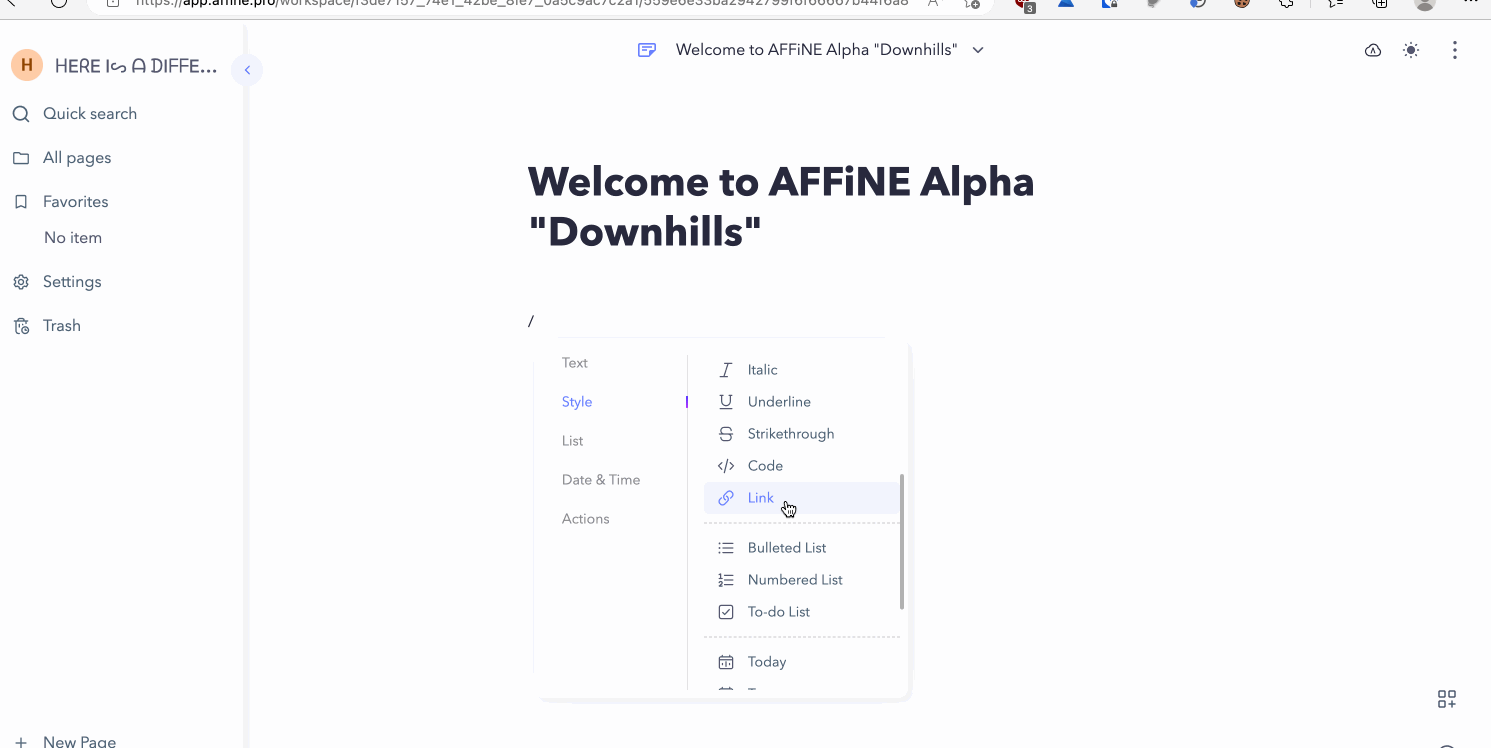 cannot provoke the numbered list through slash menu · Issue #975 · toeverything/AFFiNE · GitHub