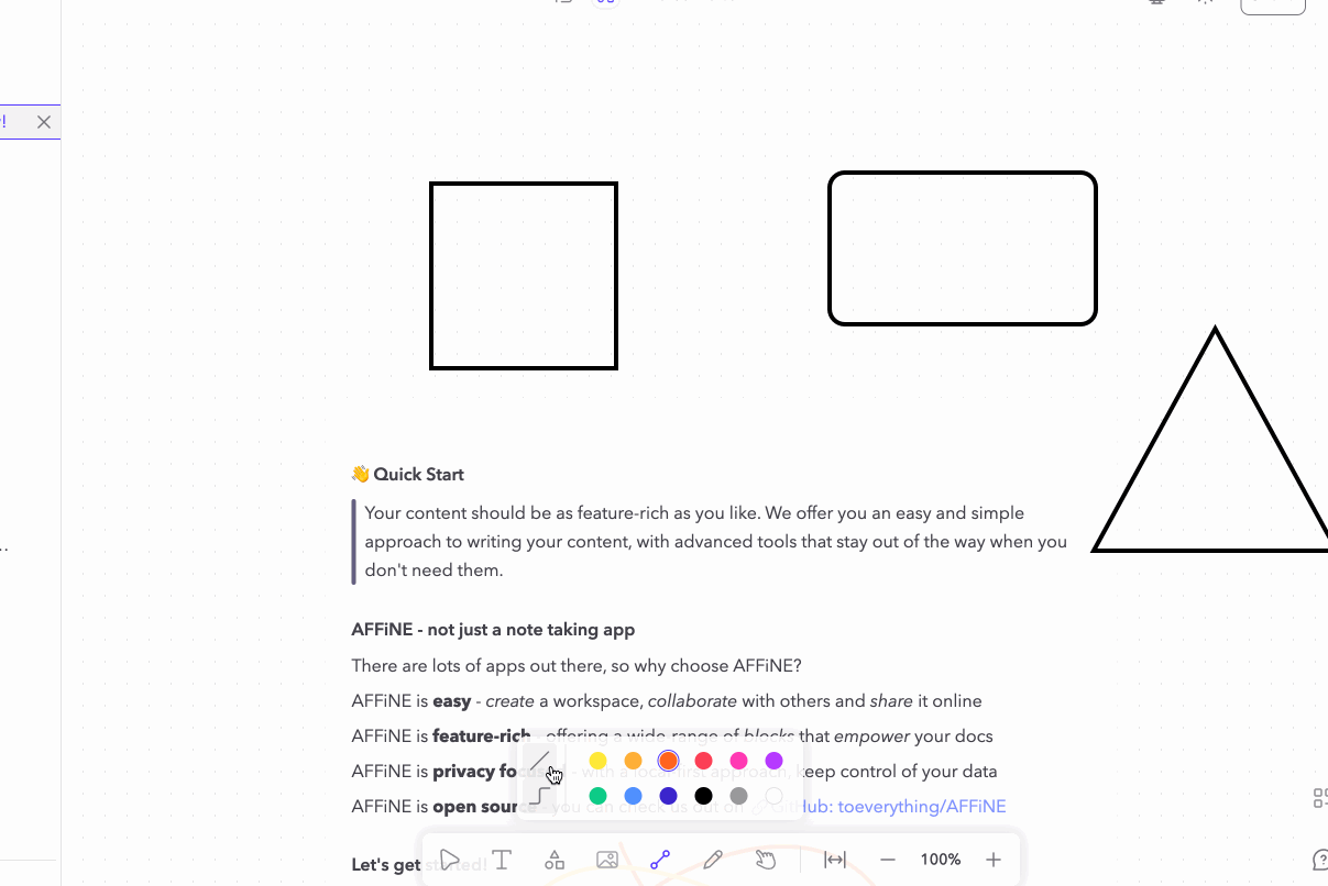 No Snap On Start Of Connector · Issue 2759 · Toeverything Blocksuite · Github