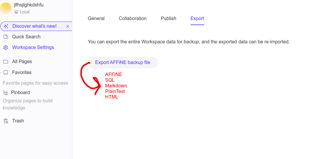 Consider improving support for more workspace-wide exporting types · Issue #2167 · toeverything ...