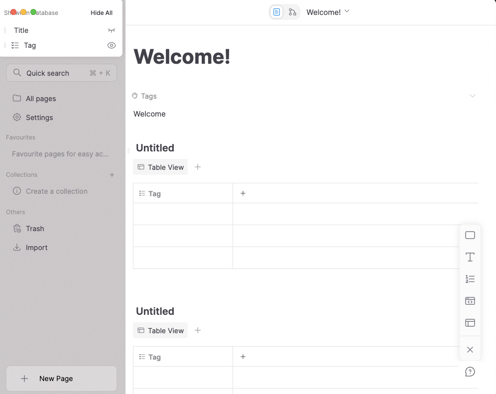 Database Properties Window Location · Issue 4042 · Toeverything Blocksuite · Github