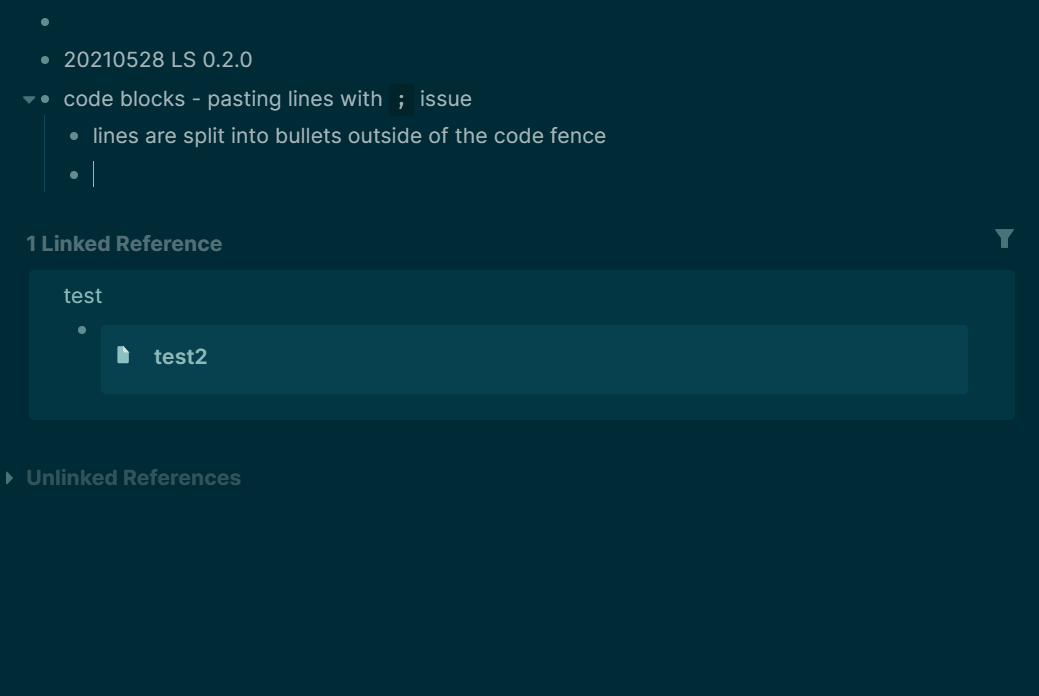 [0.1.7-0.1.9] code blocks / parser in edit mode : special characters like `;` will break the ...