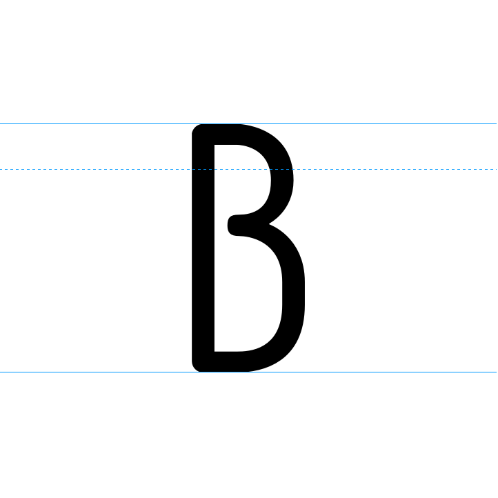 Open-contour variant for capital-b as in Everson Mono Latin, Minipax ...