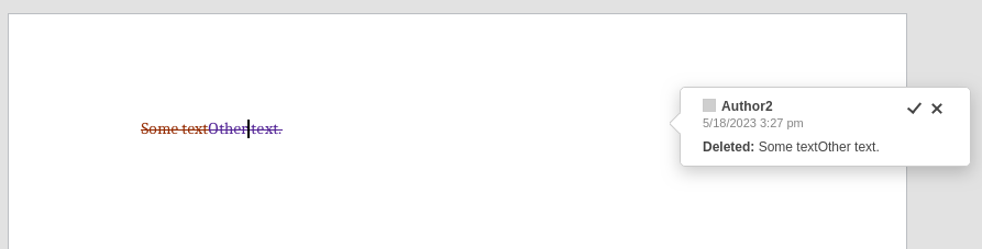 Track Changes balloon showing incorrect information for adjacent ...
