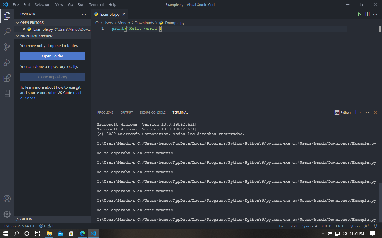 No Se Esperaba And En Este Momento · Issue 16309 · Microsoft Vscode Python · Github