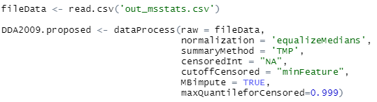 Error in dataProcess() · Issue #57 · Vitek-Lab/MSstats · GitHub