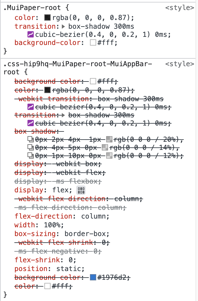 Can't set color of AppBar when using with Paper · Issue #29269 · mui ...