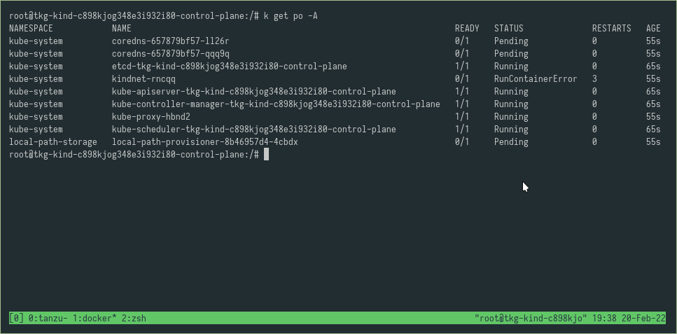 Creation of managed cluster fails · Issue #3200 · vmware-tanzu/community-edition · GitHub