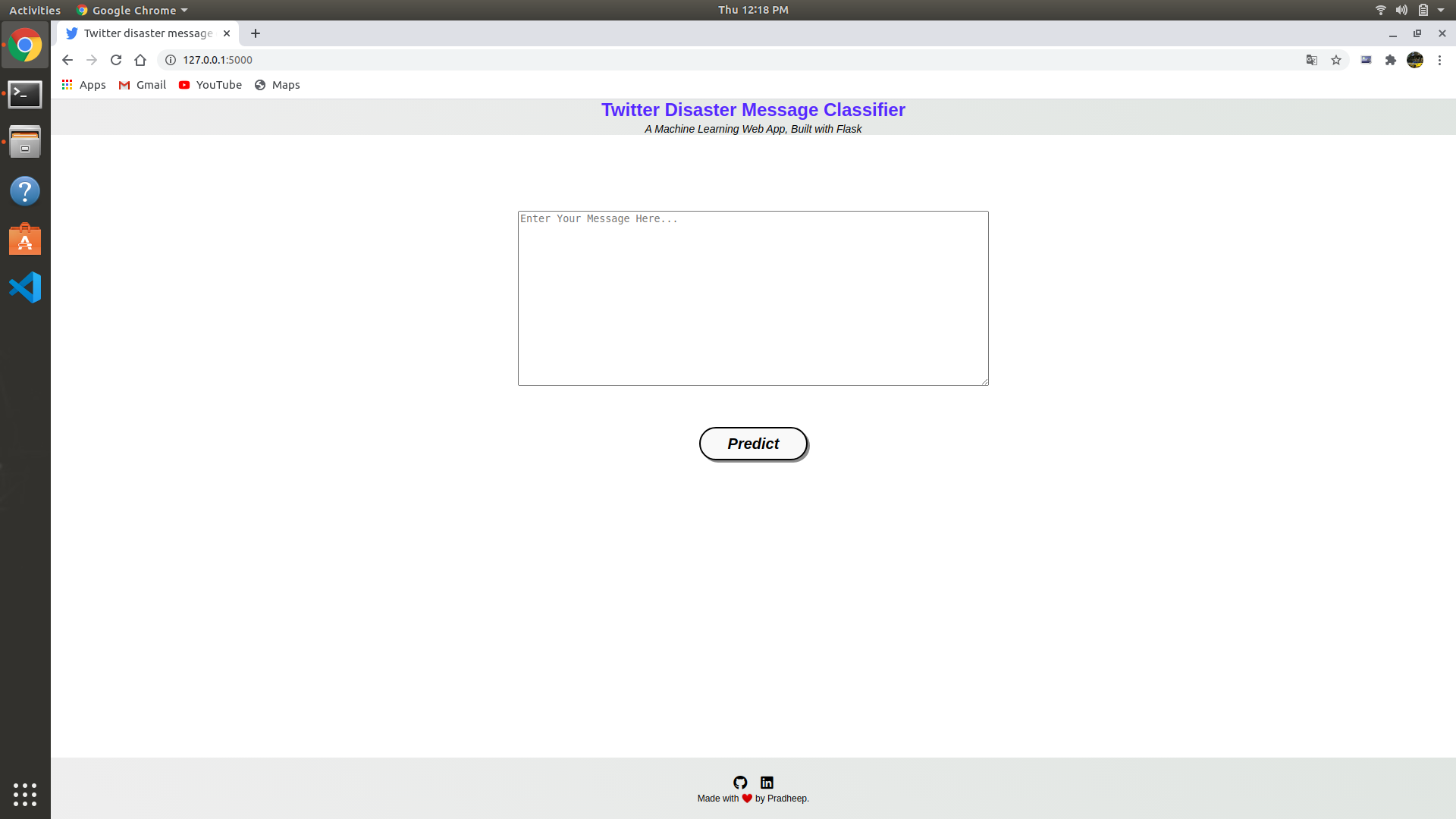 GitHub - Riopradheep007/Twitter-Disaster-Message-Classifier