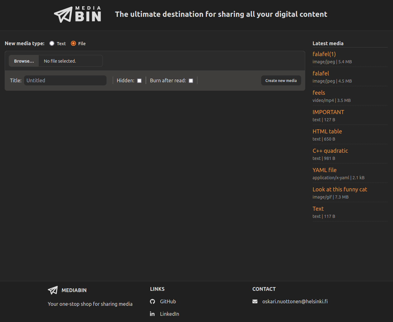 GitHub - asianomainen/mediabin