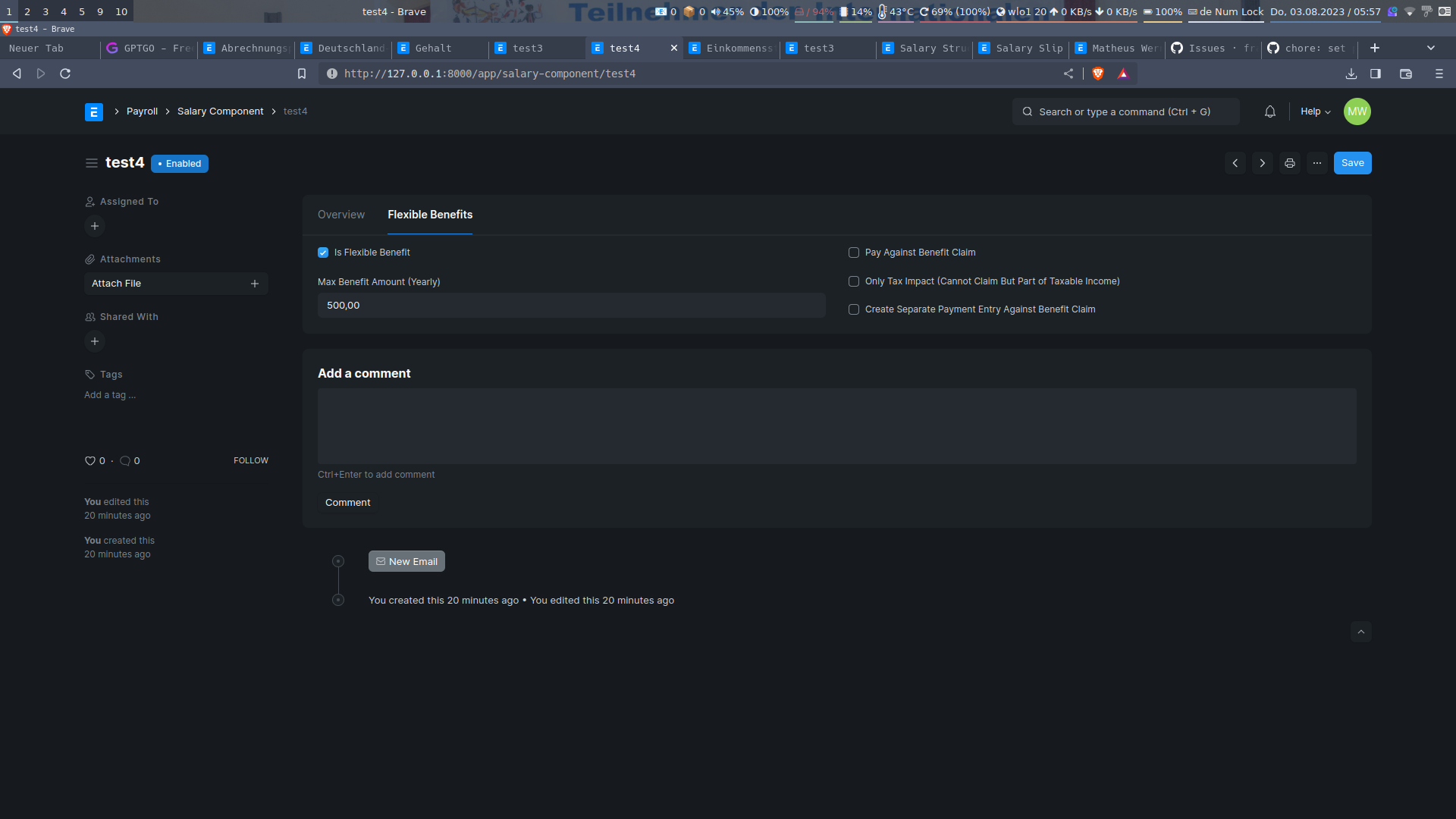 Max benefits should be greater than zero to dispense benefits · Issue #759 · frappe/hrms · GitHub