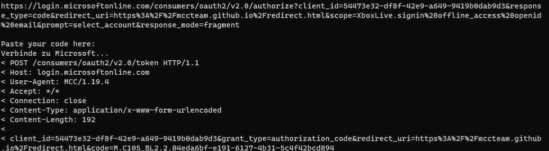 [BUG] Connecting to Microsoft Stuck · Issue #2516 · MCCTeam/Minecraft-Console-Client · GitHub