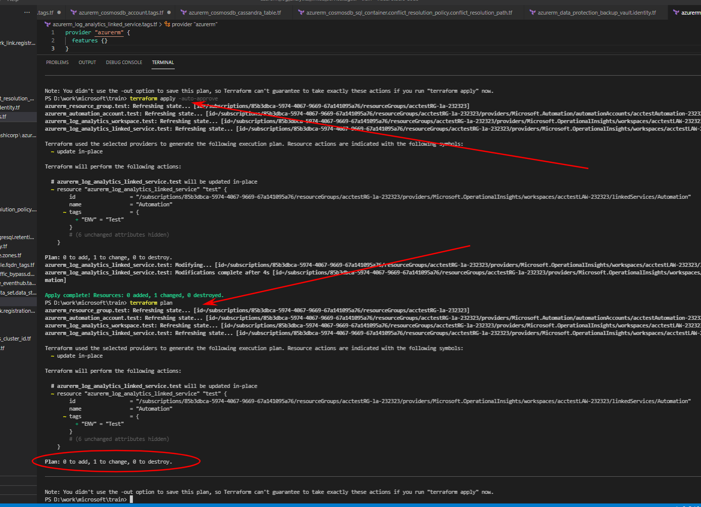 `azurerm_log_analytics_linked_service.tags` still has changes after apply · Issue #15357 ...