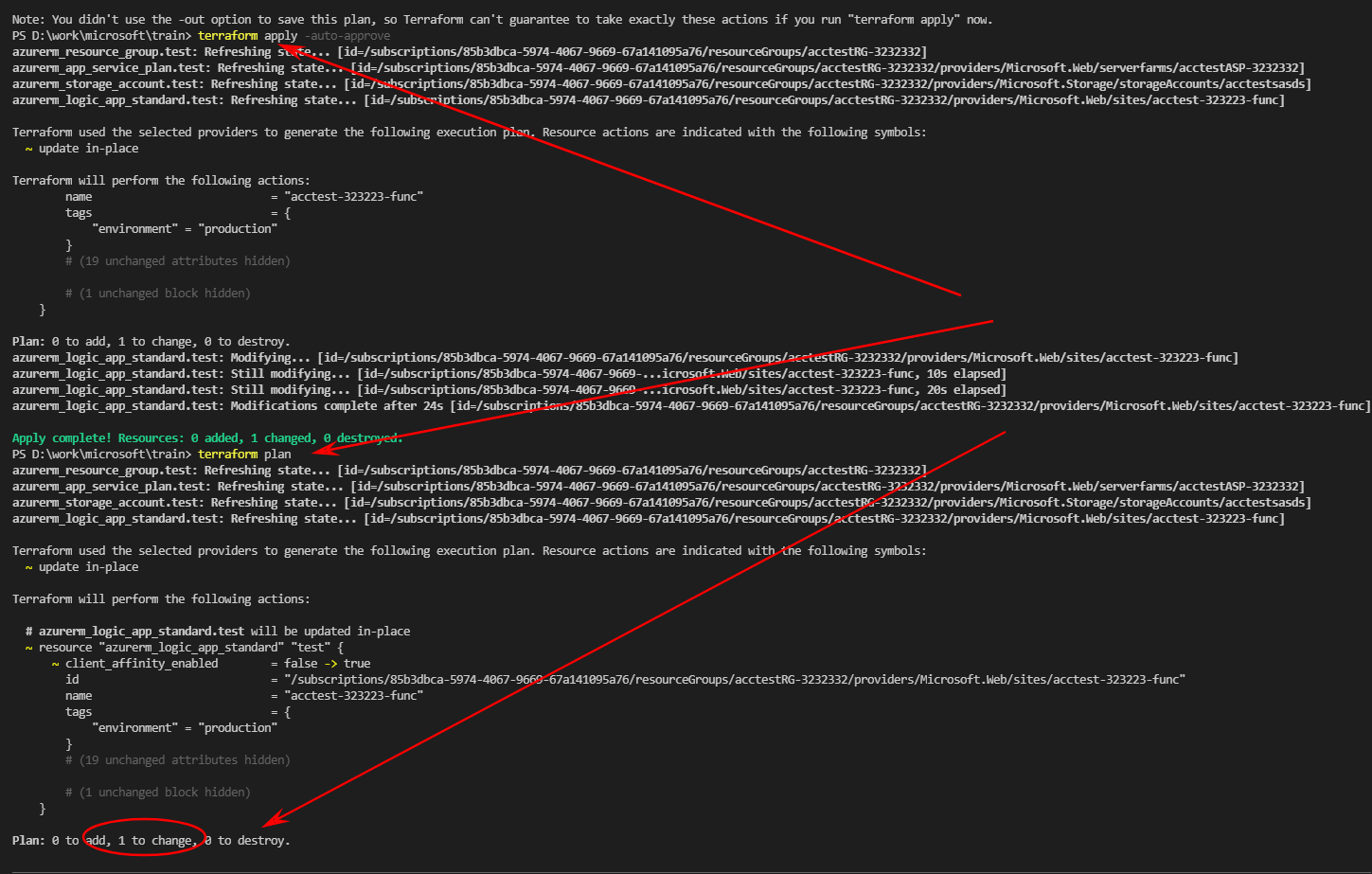 `azurerm_logic_app_standard.client_affinity_enabled` still has changes after apply · Issue ...
