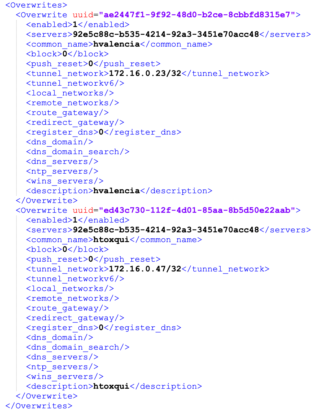 Correct config for OpenVPN: Client Specific Overrides with Topology P2P in split mode · Issue ...