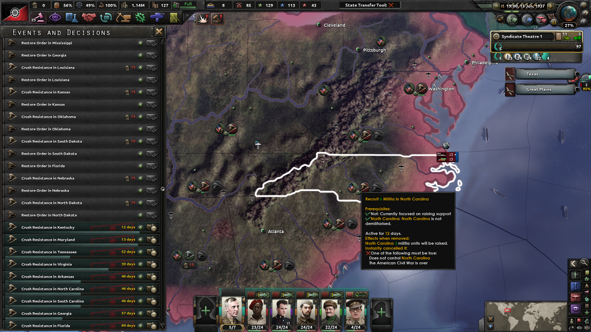 CSA, likely other ACW factions - Militia recruitment title and effect ...