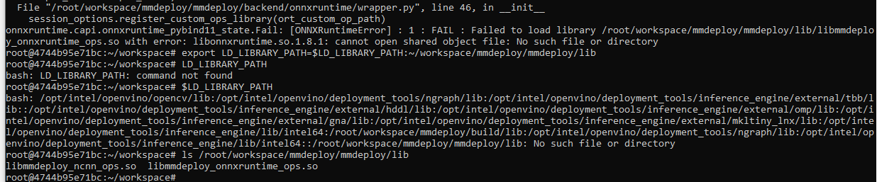 MMSeg model in Docker `mmdeploy.apis.pytorch2onnx.torch2onnx` with Call id: 0 failed. exitt ...