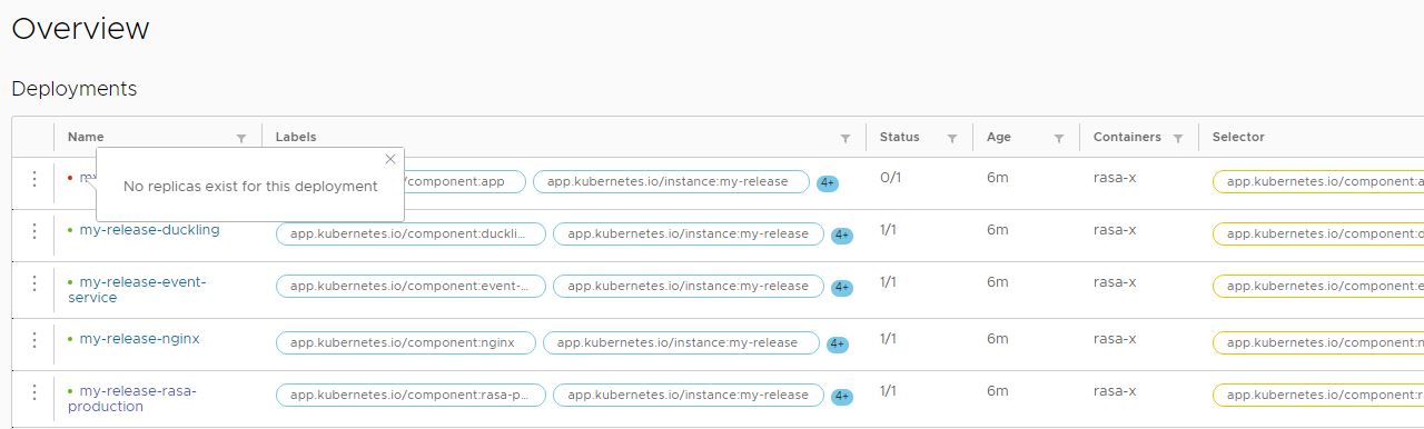 My Release App Issue With No Pod Deployment And Service Running