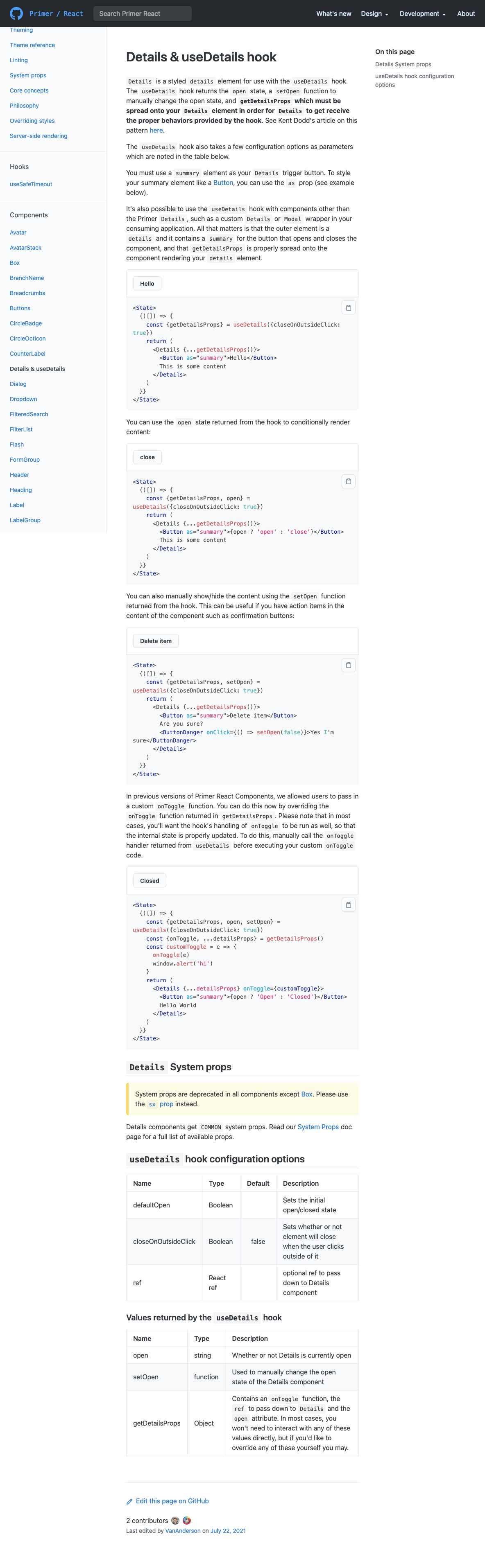 Enforce Consistent Component Documentation Page Structure · Issue 1431 · Primerreact · Github