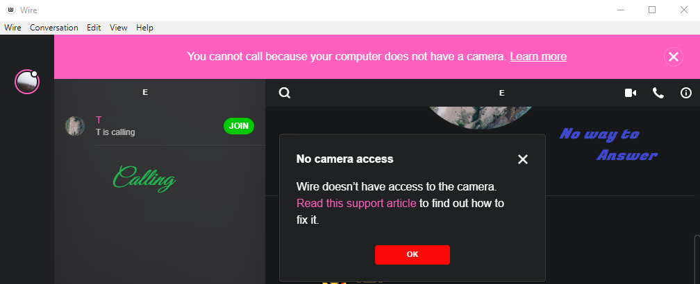 [Web] Allow desktop Wire client to make call or answer voice/video calls even no camera ...