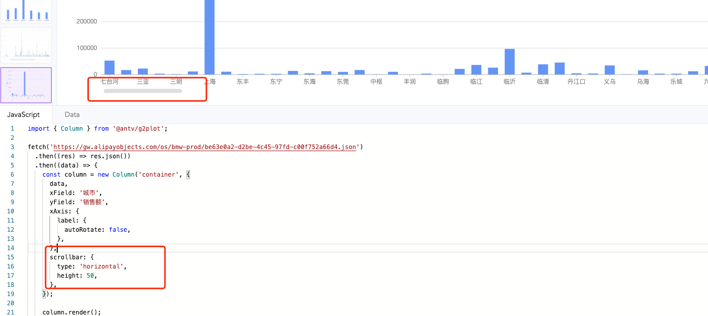 scrollbar 配置高度无效 · Issue #2222 · antvis/G2Plot · GitHub
