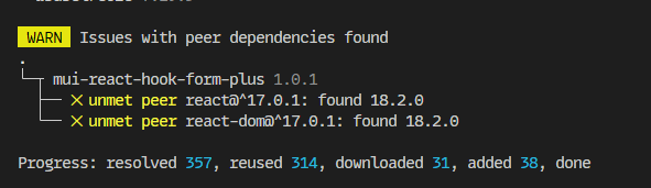 Unmet Peerdependencies With React 18 · Issue 3 · Adiathasan Mui React Hook Form Plus · Github