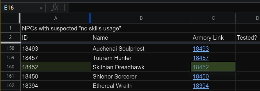 [NPC] Skithian Dreadhawk 18452 doesn't use skills when aggroed and ...