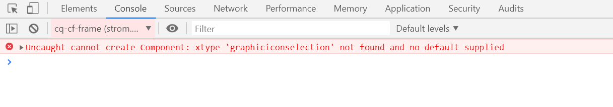 Uncaught cannot create Component: xtype 'graphiciconselection' not found · Issue #1964 · Adobe ...