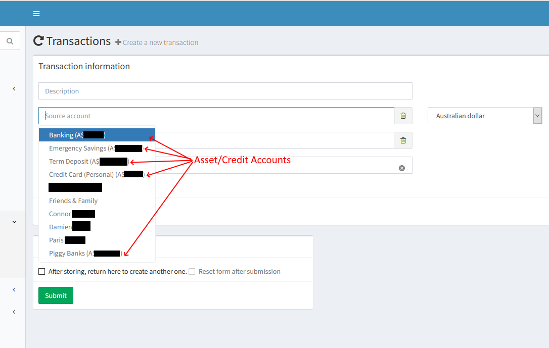 Inconvenient form for creating a new transaction. · Issue #2692 · firefly-iii/firefly-iii · GitHub