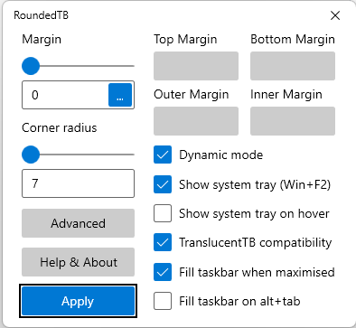 Dynamic mode not working properly · Issue #125 · RoundedTB/RoundedTB · GitHub