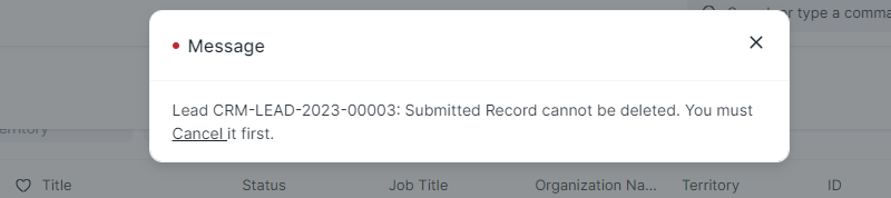 Can't be able to delete Submitted Lead · Issue #35111 · frappe/erpnext · GitHub