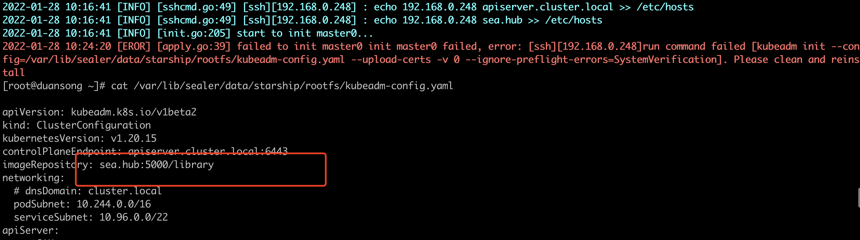 How to define kubeadm imageRepository ? · Issue #1128 · sealerio/sealer · GitHub