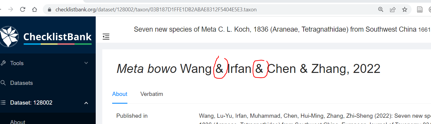 change representation of authorities in taxonomic names · Issue #1093 · CatalogueOfLife ...