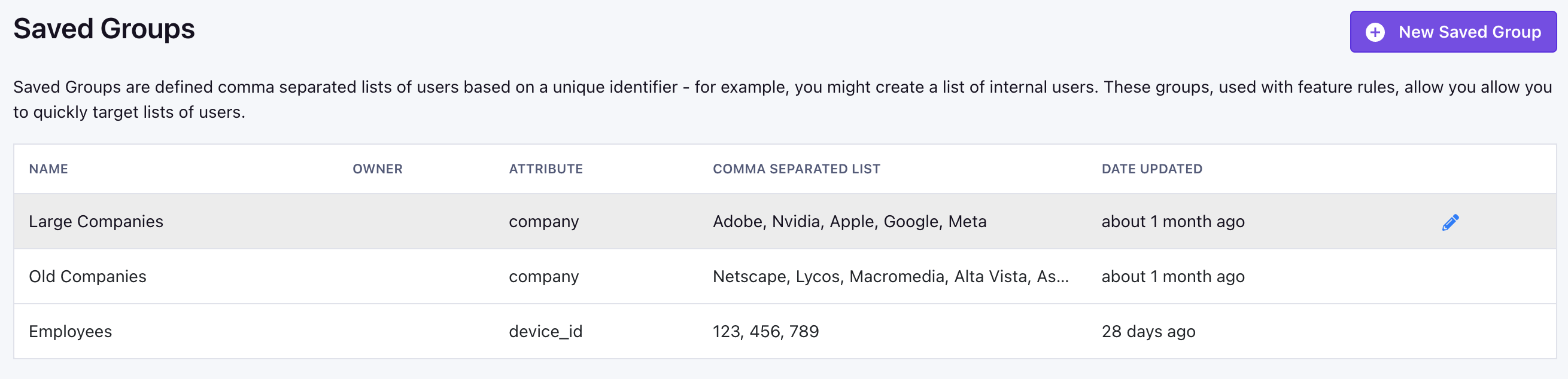 [Enhancement] Allow for users to delete saved groups · Issue #744 · growthbook/growthbook · GitHub