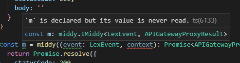 [TypeScript] Context type with ssm middleware injecting in context · Issue #275 · middyjs/middy ...