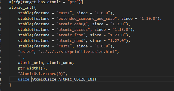 Atomicusize Doesnt Appear On Stdsyncatomic · Issue 548 · Rust Langvscode Rust · Github