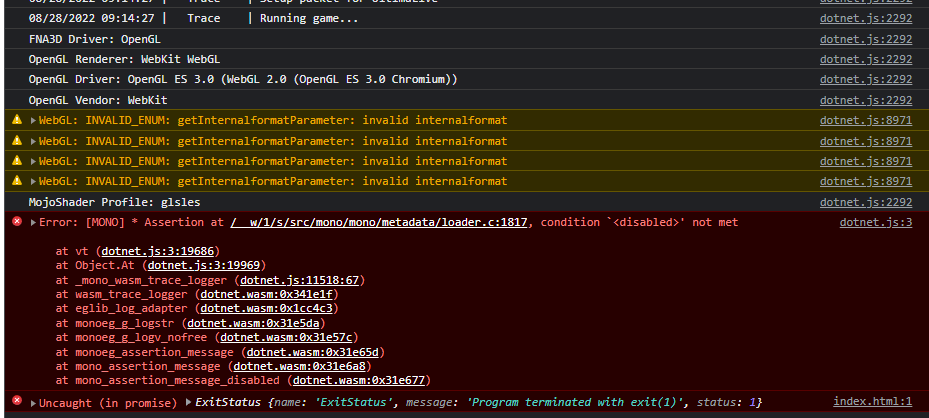 Assertion failed in loader: , condition ` ' not met · Issue #73617 ...