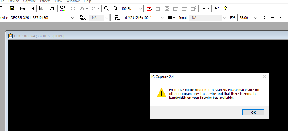'Override Scanning Mode' / binning does not function on 'DFK 33UX264 ...